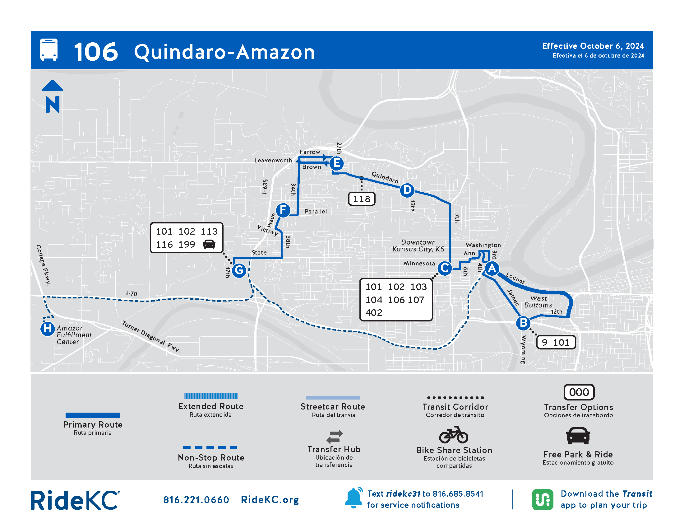 106 Quindaro-Amazon | Routes | RideKC