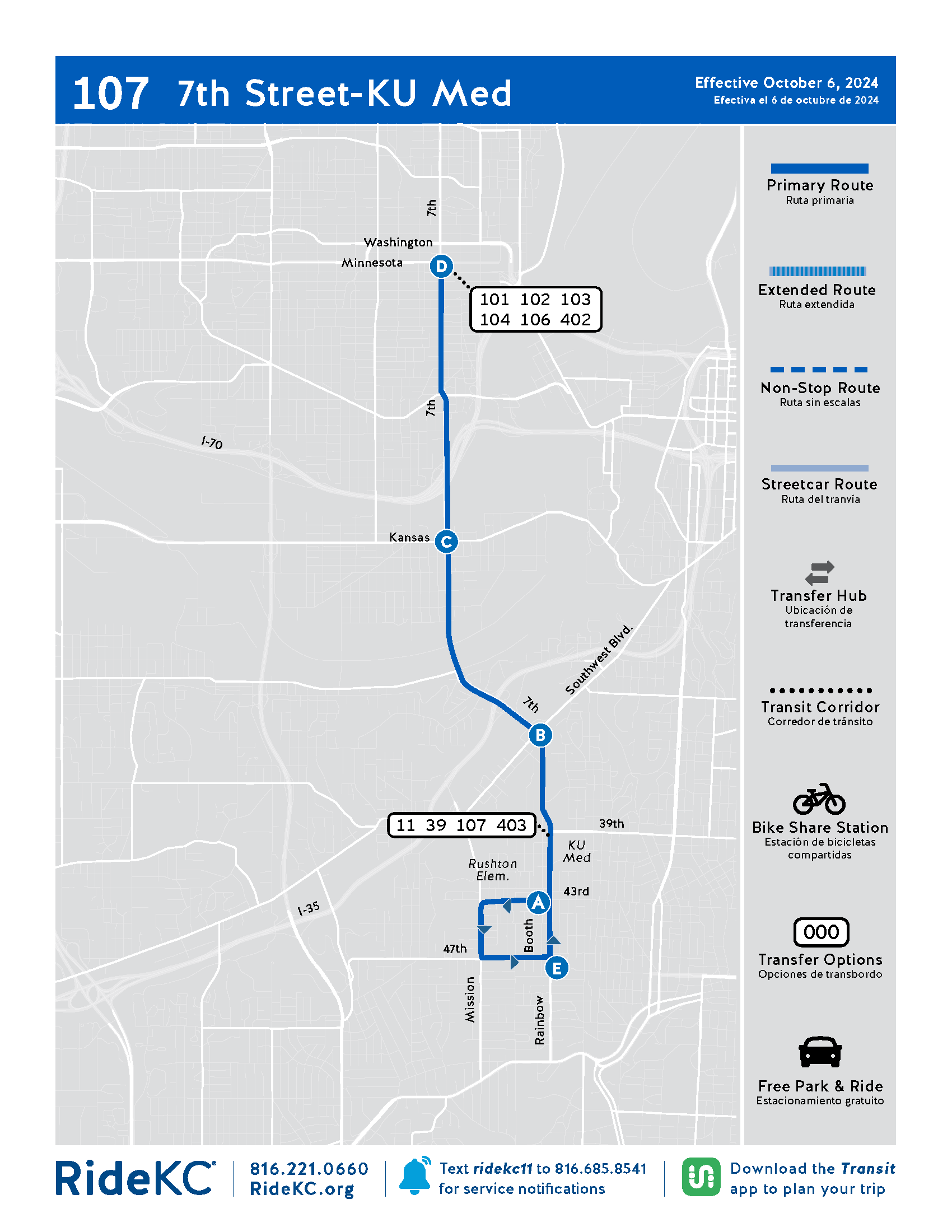 107 7th Street-KU Med | Routes | RideKC
