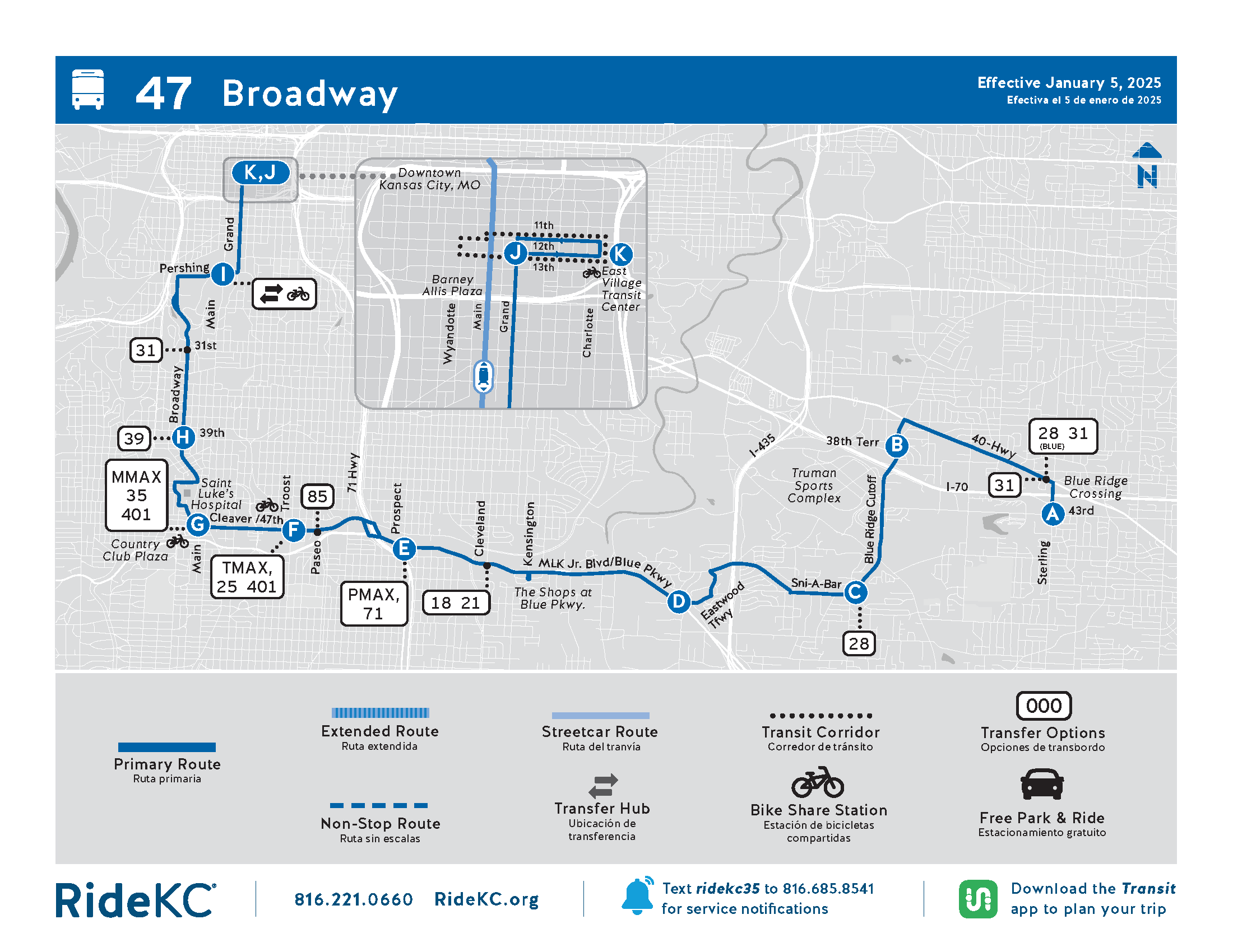 47 Broadway | Routes | RideKC